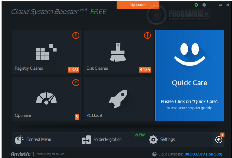 Cloud System Booster Free - Darmowe narzędzie do optymalizacji systemu Windows - Programki.pl