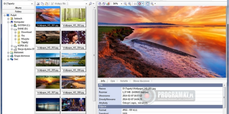 FotoOffice Home - Darmowy menadżer plików graficznych - Programki.pl